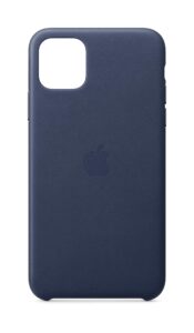 apple iphone 11 pro max leather case - midnight blue