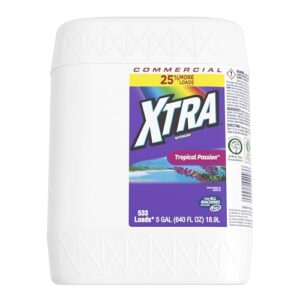 xtra 94514-00290 liquid laundry detergent tropical passion, 640 oz., 5 gallon pail