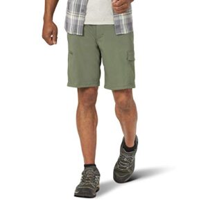 atg by wrangler men's asymmetric cargo short, dusty olive, 46