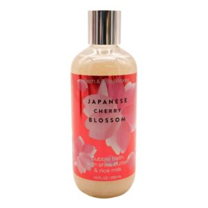 bath and body works japanese cherry blossom bubble bath 10 ounce 2019 rounded bottle