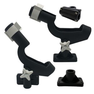 twin pack rod holder with 2 side mounts and 2 bottom mounts adjustable boat fishing rod holder