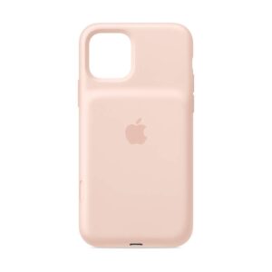 apple iphone 11 pro smart battery silicone case with wireless charging - pink sand