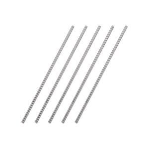 uxcell 3mm x 150mm 304 stainless steel solid round rod for diy craft - 5pcs