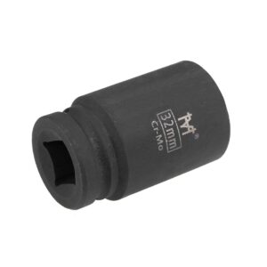 uxcell 3/4-inch drive by 32mm deep impact socket, 6-point, cr-mo alloy steel, metric