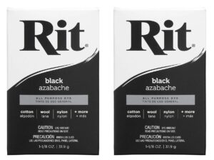 rit, black purpose powder dye, 1-1/8 oz (Тwo Рack)