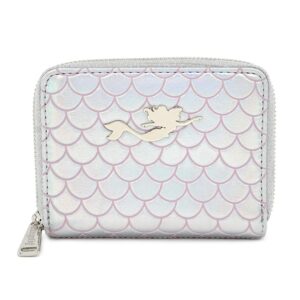 loungefly x disney the little mermaid ariel 30th anniversary scaled wallet (silver multi, one size)