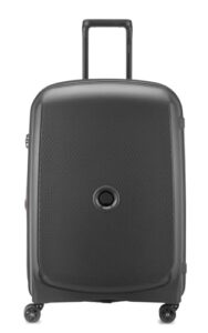 delsey paris unisex adult expandable suitcase, black, m (71 cm-81 l + 8 l)