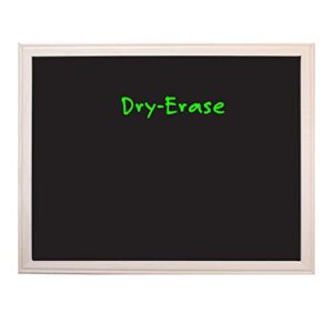 flipside products 18" x 24" wood framed black dry erase board, hangable dry erase board, dry erase for wall, classroom, home, office