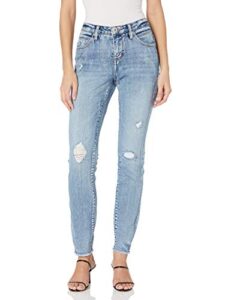 jag jeans women's cecilia mid rise skinny jeans-legacy, soho blue, 0