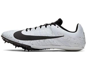 nike men's zoom rival md 8 track spike, pure platinum/black-metallic silver, 6