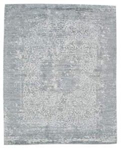 handmade modern contemporary gray area rug 8 x 10