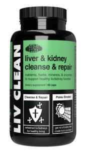 gains in bulk liv clean liver and kidney cleanse & repair | supports healthy liver/kidney function | fat and toxin reducing beet fiber supplement | 60 vegetarian capsules