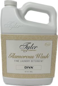 tyler glam wash laundry detergent, diva, liquid, 64 fl oz (half gallon) he safe