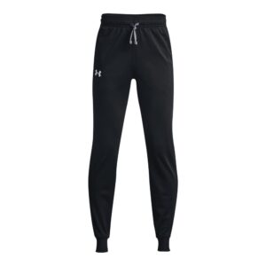 under armour boys brawler 2.0 tapered pants , black (001)/white , large