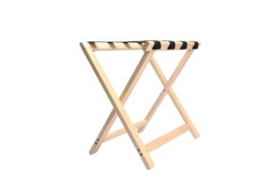 wholesale hotel products wooden luggage rack for guest room - fully assembled luggage stand for large suticases - foldable, solid wood - natural finish