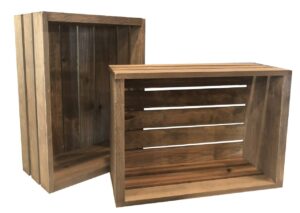 mowoodwork rustic wood crates set of 6 they can be used indoors or outside