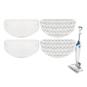 4 pack steam mop pads replacement for bissell powerfresh steam mop 1940 1440 1544 1806 2075 series, model 5938 19402 19404 19408 19409 1940a 1940f 1940q 1940t 1940w, microfiber washable, reusable