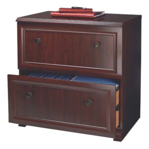 realspace® broadstreet 29-1/2"w x 19"d lateral 2-drawer file cabinet, cherry