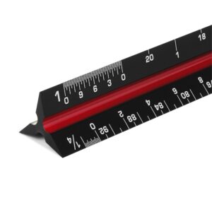 mr. pen- architectural scale, scale ruler, 12 inch, black, scale ruler contractor, architect scal, scaling ruler, drawing ruler, architectural ruler, drafting ruler, rulers for drawing, drafting tools