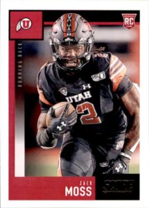 2020 score #396 zack moss utah utes nfl football card (rc - rookie card) nm-mt