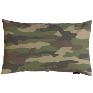 swono camouflage seamless pattern throw pillow cover classic style masking camo repeat print cotton linen decorative rectangular pillowcase for sofa and bed couch 12"x20"