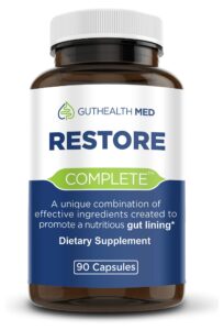 guthealth med totai complete full restore - complete restore revitalize - maximum leaky gut relief | provides total full restore for the gut lining support blend 90 capsules