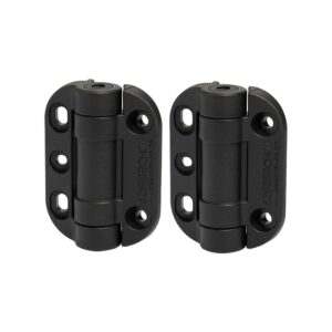 safetech hardware topklik self closing gate hinges | self-aligning heavy duty spring hinges | adjustable tension | pool safety hinges | any square post, aluminum gates | swing close 90bs shg-90l black