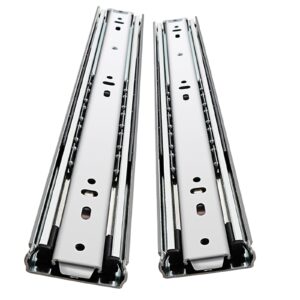 aolisheng 1 pair heavy duty drawer slides 12 14 16 18 20 22 24 26 28 30 32 34 36 38 40 inch 100 lb load capacity side mount full extension ball bearing cabinet rails tool box runners tracks glides