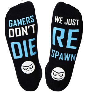 gamer socks, dnd gift ideas, best gifts for teenagers boys, presents, im gaming socks for men (blue respawn)