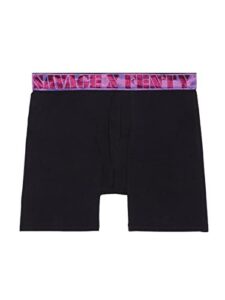 savage x fenty, men's, savage x boxer briefs with iridescent logo waistband, caviar, m