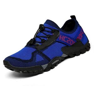 abao hiking shoes men women outdoor sports shoes non-slip breathable sneakers low top walking shoes for outdoor trailing trekking walking climbing travel lightweight blue 8 women/6.5 men