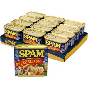 spam less sodium, 12 oz (pack of 12)