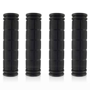 2 pair / 4 pair bicycle handlebar grips bike grips non-slip rubber mushroom grips for bmx/mtb/boys and girls kids bikes grips (2 pair black)