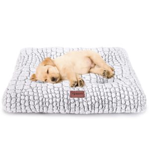 dog bed crate pad pet cushion crate mat puppy bed for small dogs soft fluffy kennel pad for dog crate, anti-slip comfy small dog bed