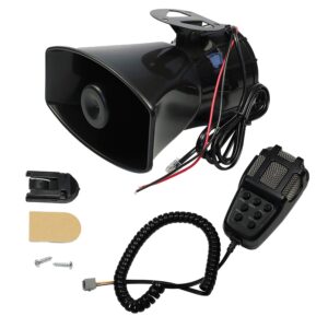 car siren horn 7 tone sound siren police mic pa speaker car system emergency with microphone amplifier-100w emergency sound electric horn-12v