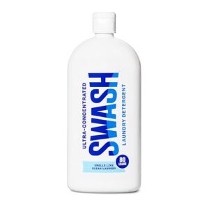 swash® smells like clean laundry he ultra-concentrated liquid laundry detergent