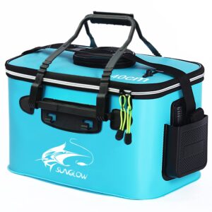 foldable multi-functional live fish bait bucket - 6/8/10 gallon, outdoor camping eva fishing bag