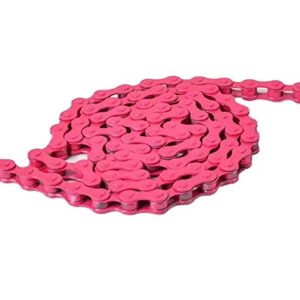 mntt bicycle chains,94 links bike chain fixed gear track bmx single speed cycling sports multicolors(pink)