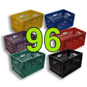 rectangular milk crates in any color you want full pallet of 96 crates 24qt size