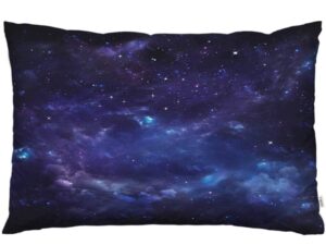 ekobla throw pillow cover starry sky galaxy space night time universe stars nebula black blue abstract decor lumbar pillow case cushion for sofa couch bed standard queen size 20x30 inch