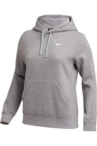 nike womens pullover fleece hoodie (grey, small)