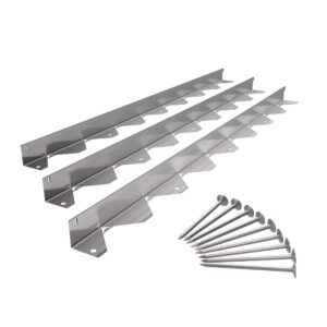 vodaland - 2 inch stainless steel garden edging complete set with included installation nails. (3)