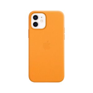 apple iphone 12 and iphone 12 pro leather case with magsafe - california poppy