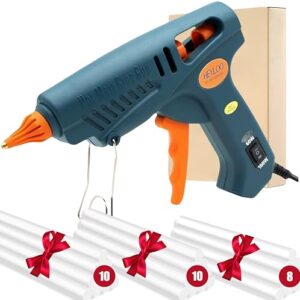 hot glue gun full size, 60w/100w hot glue gun kit with 28pcs glue sticks,90s fast preheating gluegun,melting glue gun set for crafts school diy arts home quick repairs