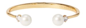 kate spade pearls of wisdom open hinged bangle bracelet