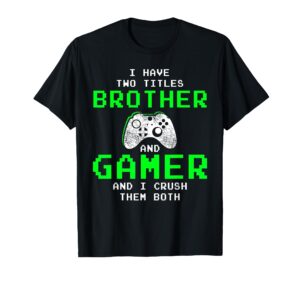 funny gaming brothers tee - gamer gifts for teen boys short sleeve t-shirt