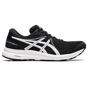 asics men's gel-contend 7 black/white running shoe 11 m us