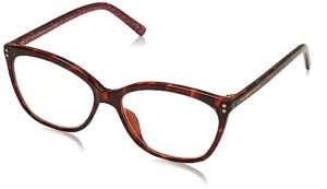 kate spade new york women's milena blue light reading glasses cat eye, dark havana/demo lens, 55mm, 15mm + 2.5