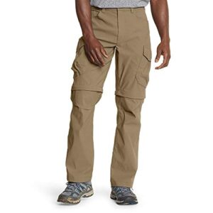 eddie bauer men's rainier convertible pants, saddle, 34w x 32l, hiking pants