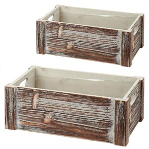 wood planter box rectangle wooden planter boxes set of 2 rustic wooden window box for garden plants flower succulent herb